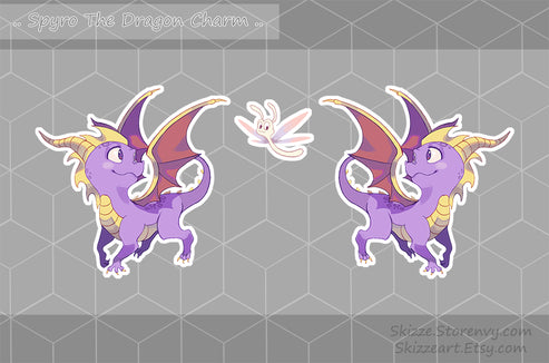 Spyro Keychain – SkizzeArt